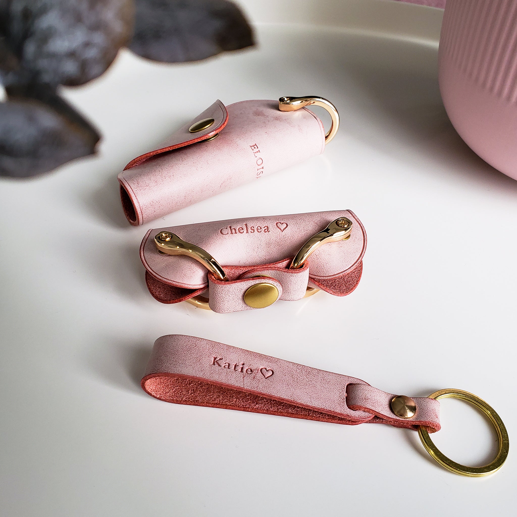 Personalized Handmade Leather Loop Key Strap | Sereniikey